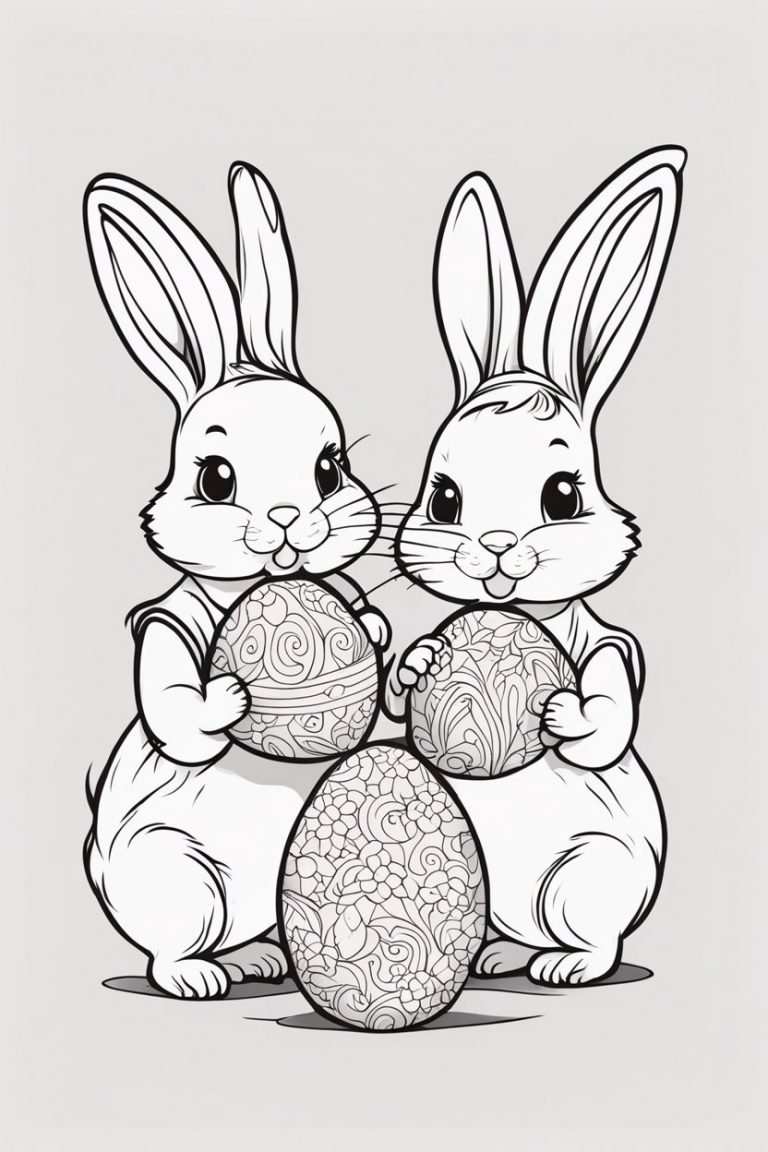 15 Free Easter Coloring Pages Cute bunnies, eggs and floral spring mode ...