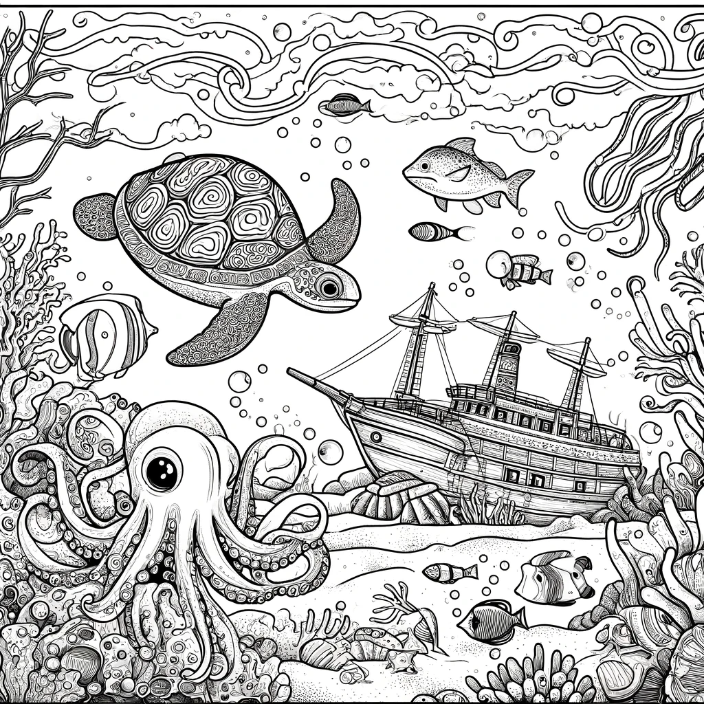 “Discover the Deep Sea: Free Printable Under-the-Sea Coloring Pages for ...