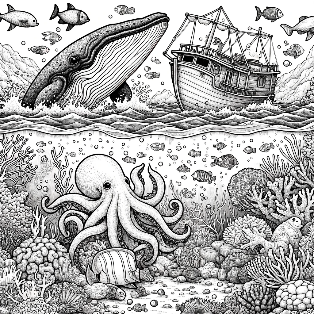 “Discover the Deep Sea: Free Printable Under-the-Sea Coloring Pages for ...