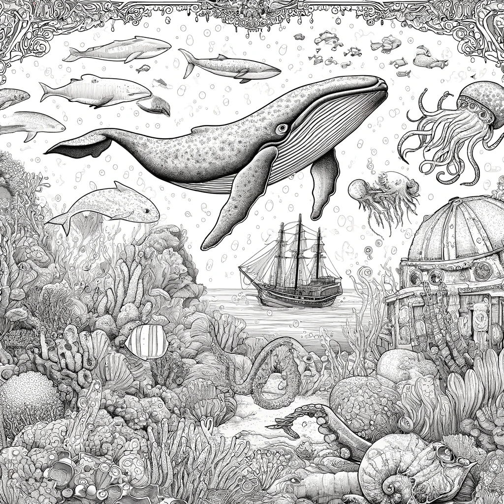 “Discover the Deep Sea: Free Printable Under-the-Sea Coloring Pages for ...