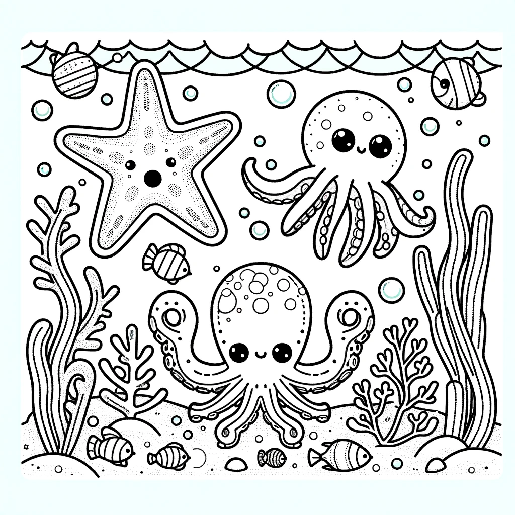 FREE PRINTABLES FOR KIDS UNDER SEA COLORING PAGES - 123 Go Mama