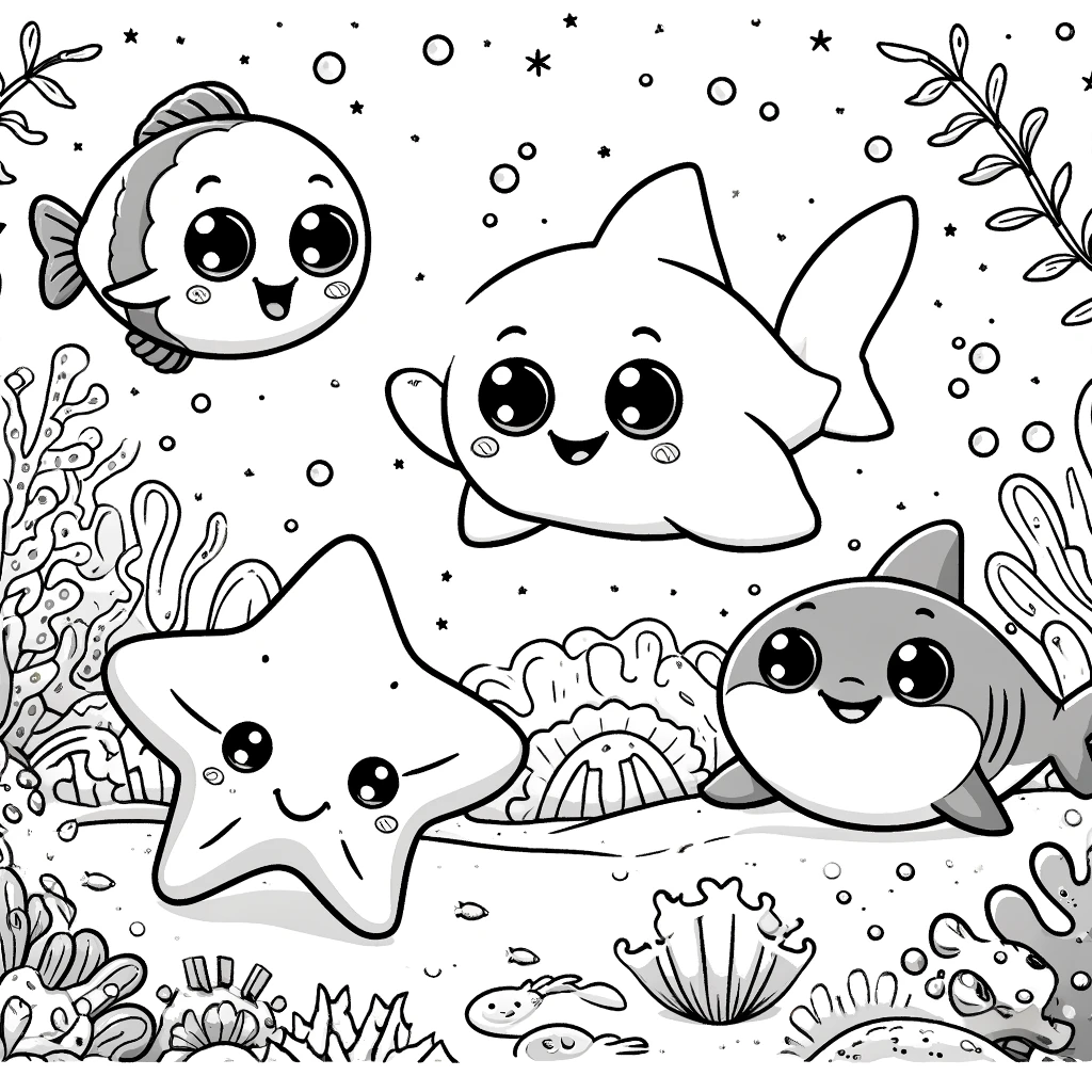 FREE PRINTABLES FOR KIDS UNDER SEA COLORING PAGES - 123 Go Mama