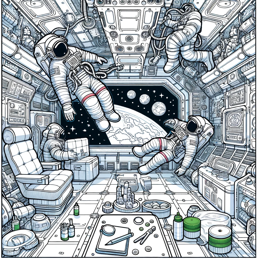 Free Coloring Pages for Kids About Space and Astronauts - 123 Go Mama