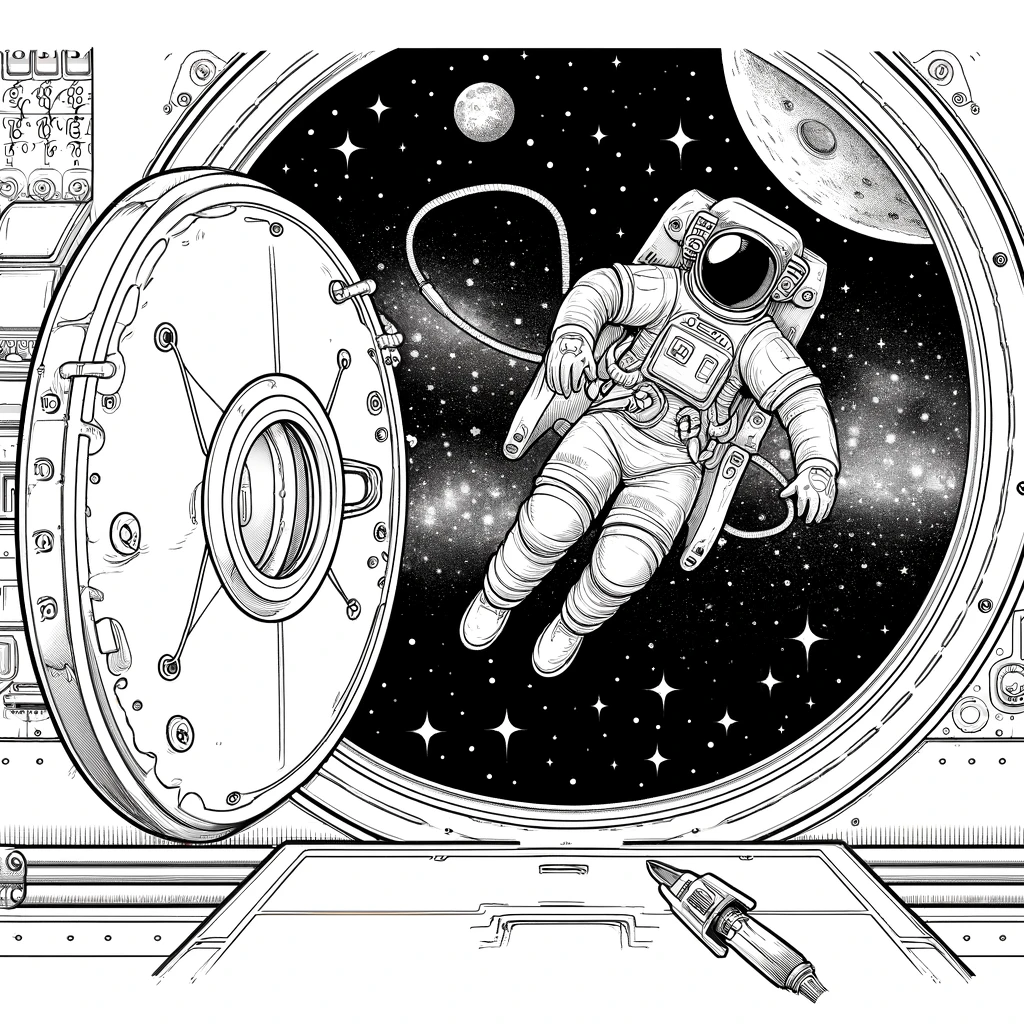 Free Coloring Pages for Kids About Space and Astronauts - 123 Go Mama
