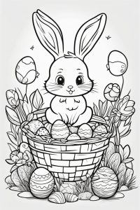 15 Free Easter Coloring Pages Cute bunnies, eggs and floral spring mode ...