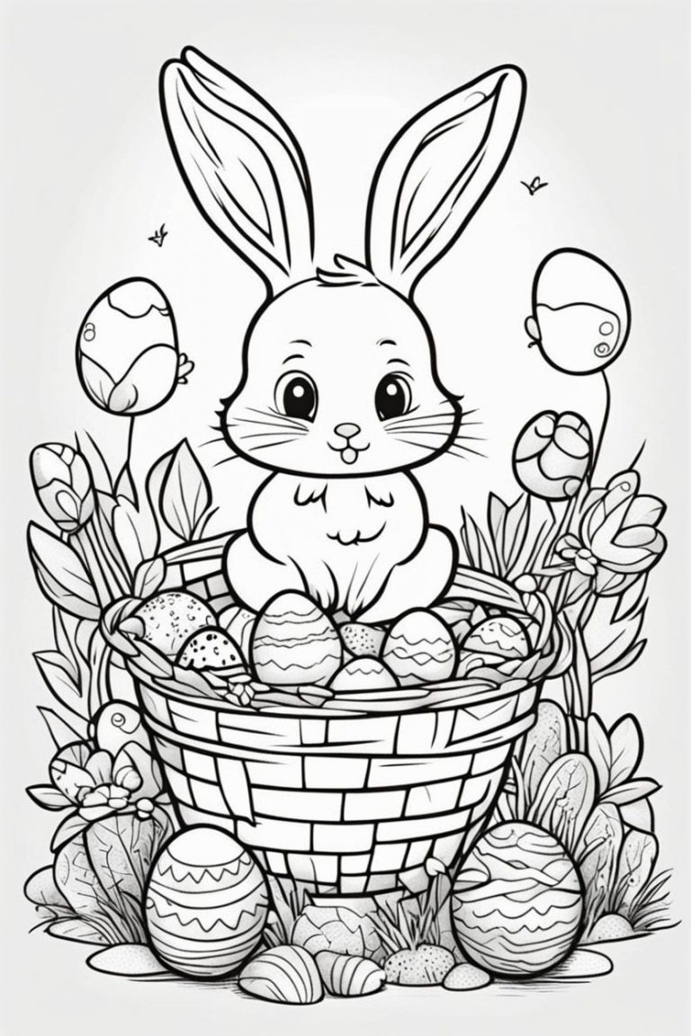 15 Free Easter Coloring Pages Cute bunnies, eggs and floral spring mode ...