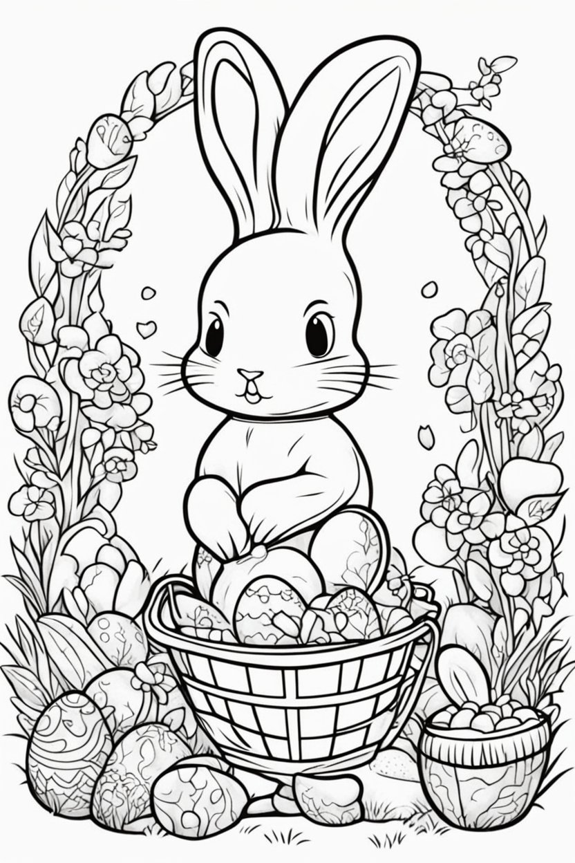 15 Free Easter Coloring Pages Cute bunnies, eggs and floral spring mode ...
