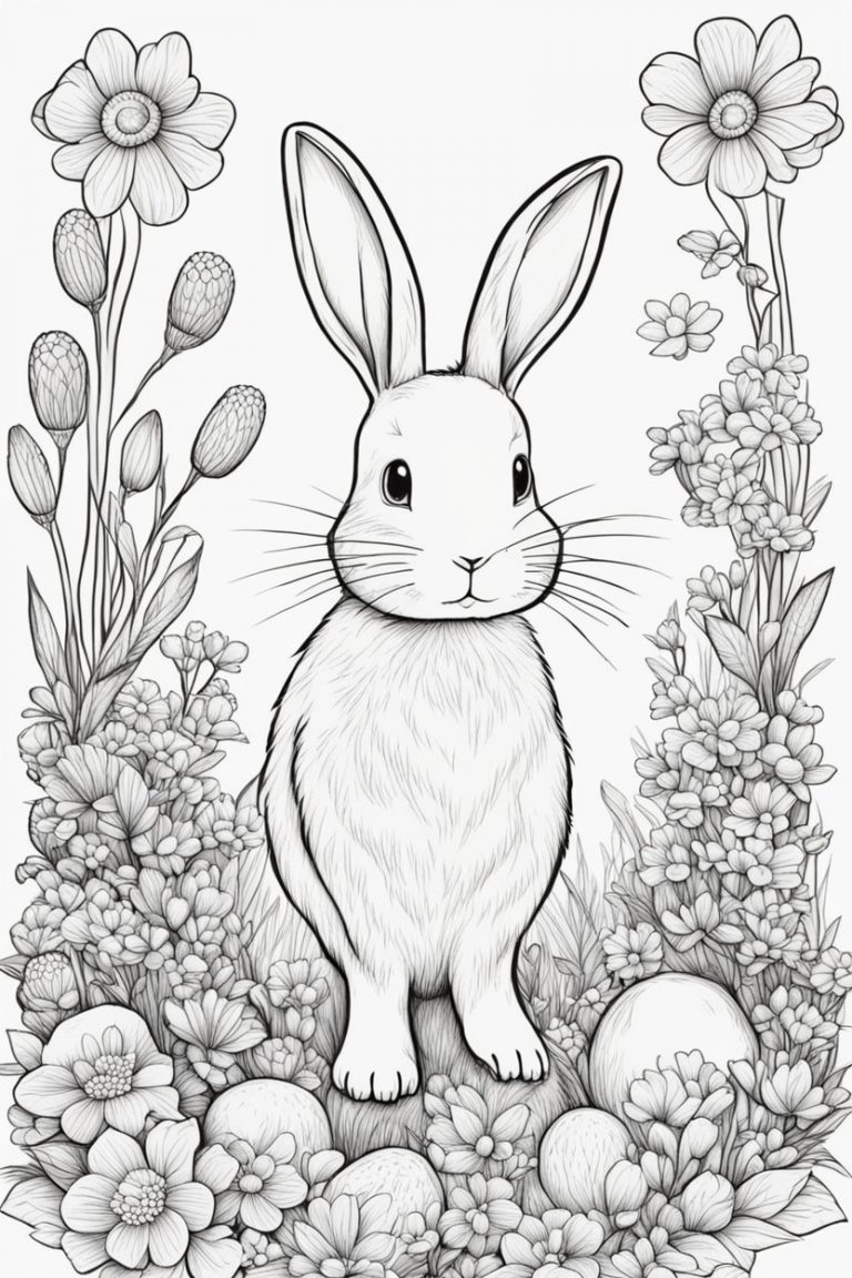 15 Free Easter Coloring Pages Cute bunnies, eggs and floral spring mode ...