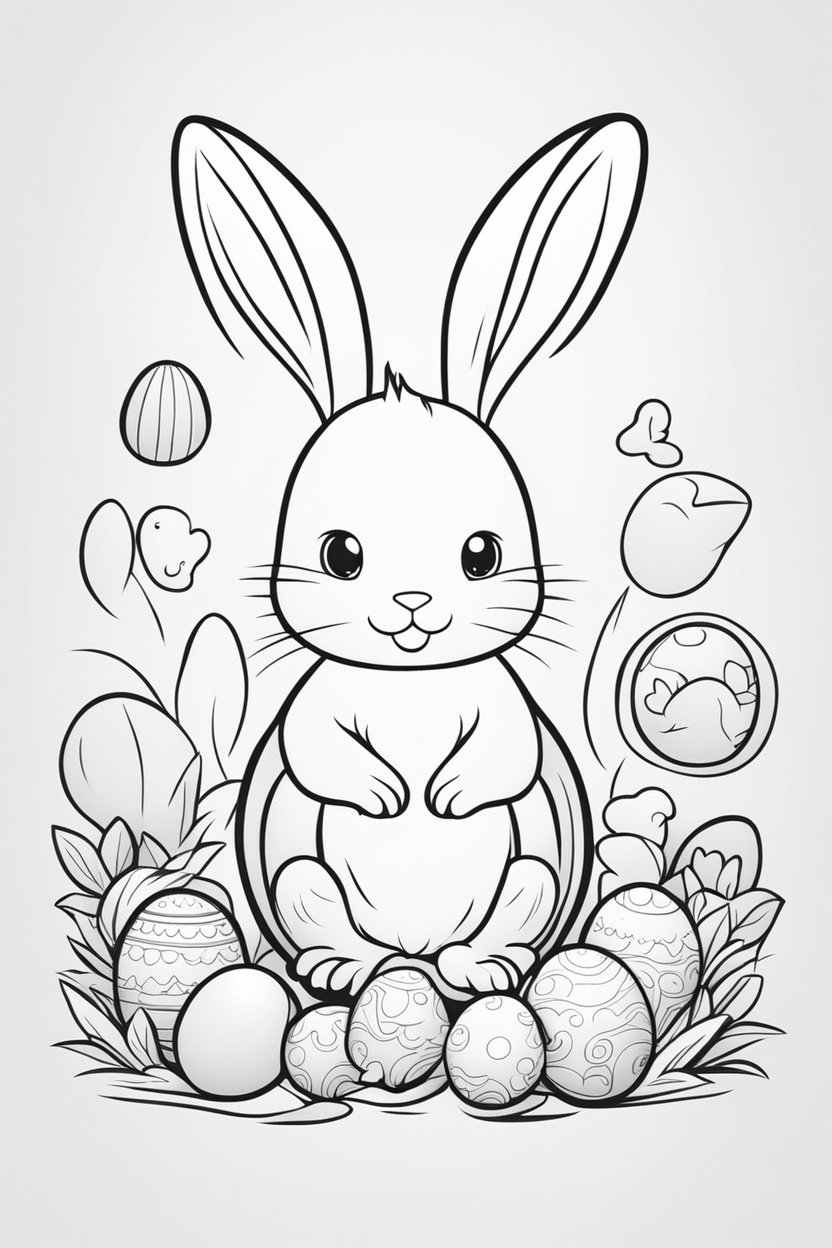 15 Free Easter Coloring Pages Cute bunnies, eggs and floral spring mode ...