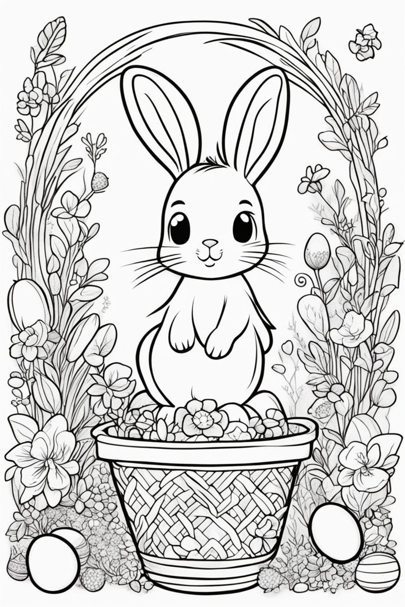 15 Free Easter Coloring Pages Cute bunnies, eggs and floral spring mode ...