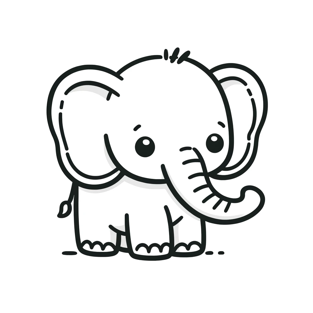 Free Coloring Pages Of Cute Animals Simple For Kids