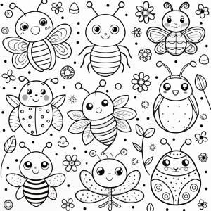 Funny Simple Doodles Coloring Pages - 123 Go Mama
