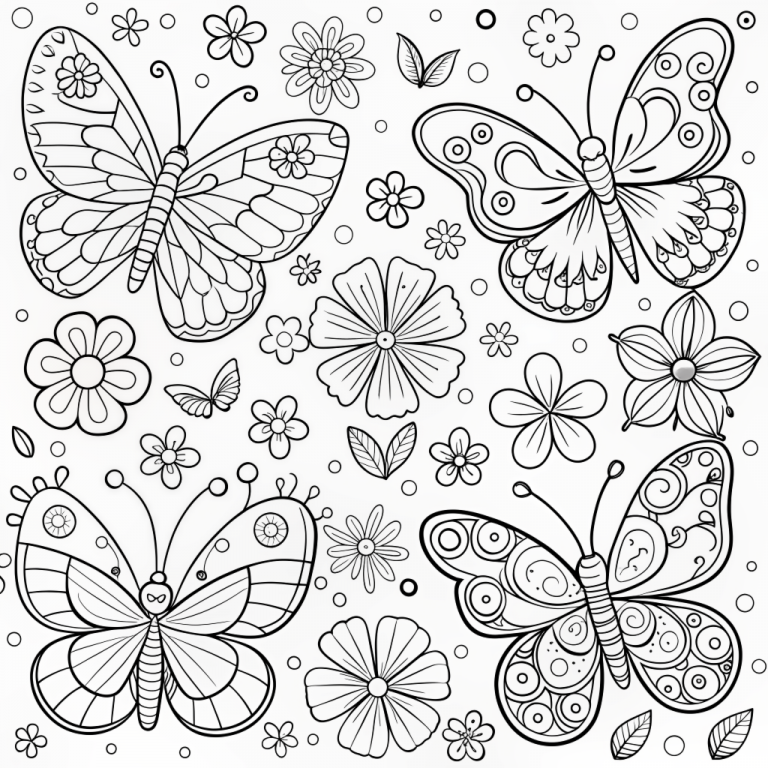 Funny Simple Doodles Coloring Pages - 123 Go Mama