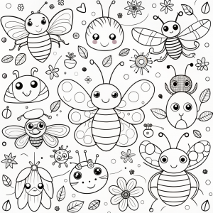 Funny Simple Doodles Coloring Pages - 123 Go Mama