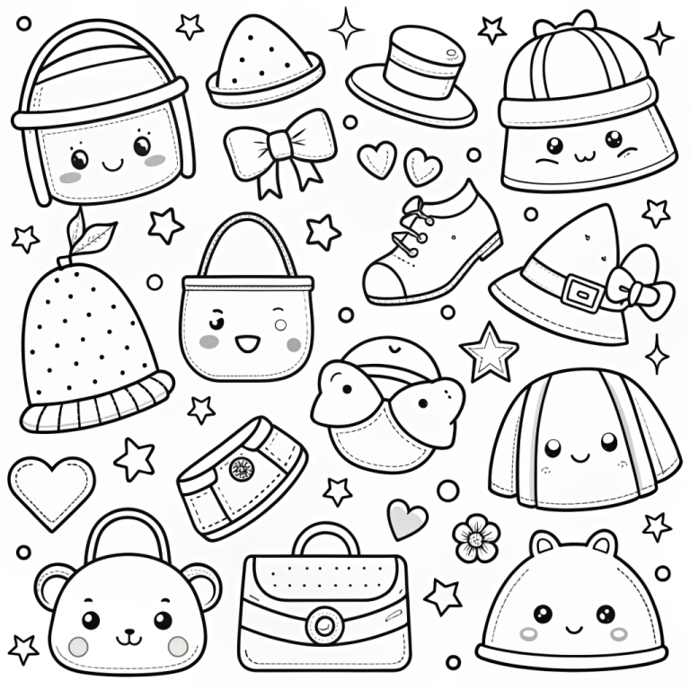 Funny Simple Doodles Coloring Pages - 123 Go Mama