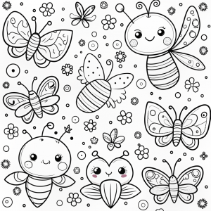 Funny Simple Doodles Coloring Pages - 123 Go Mama