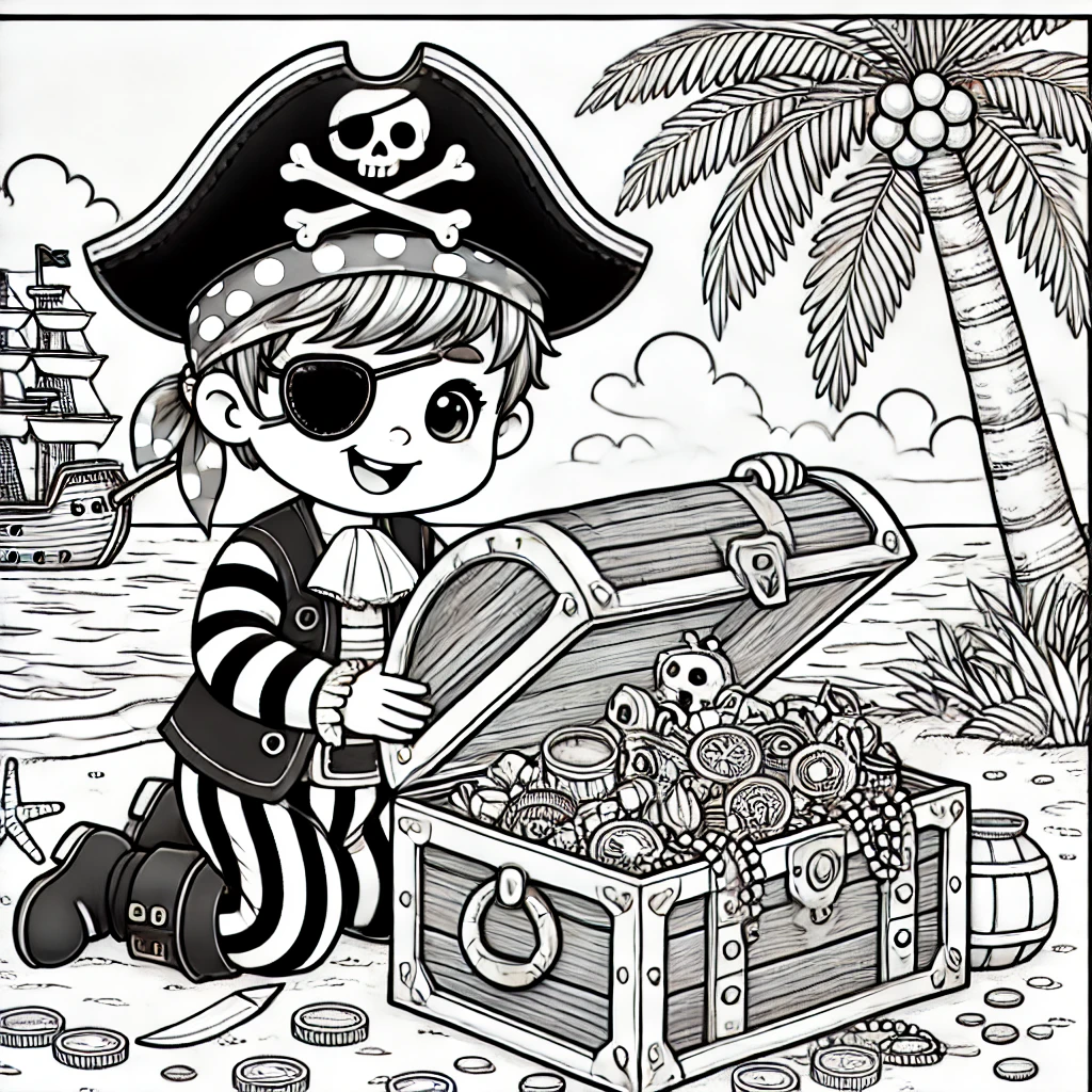 Coloring Pages for Kids Of Pirate Life - 123 Go Mama