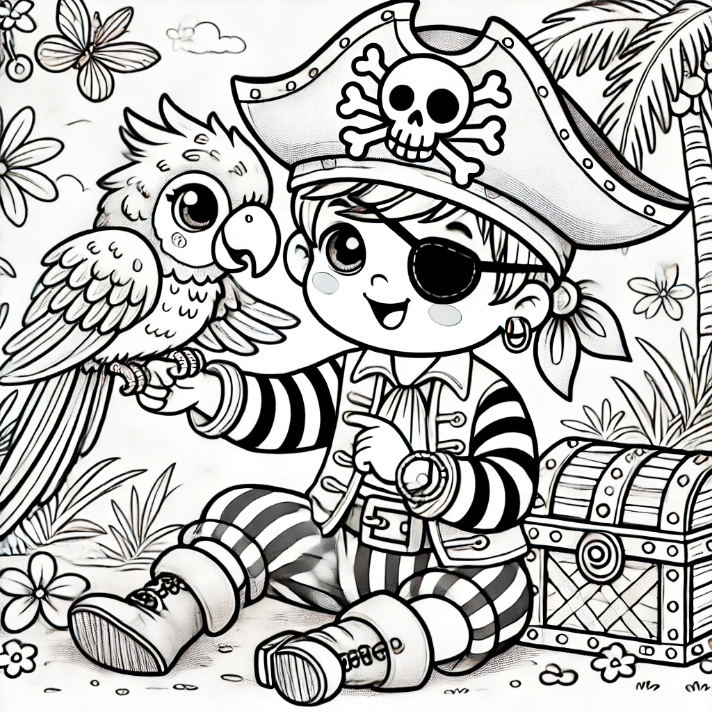 Coloring Pages for Kids Of Pirate Life - 123 Go Mama