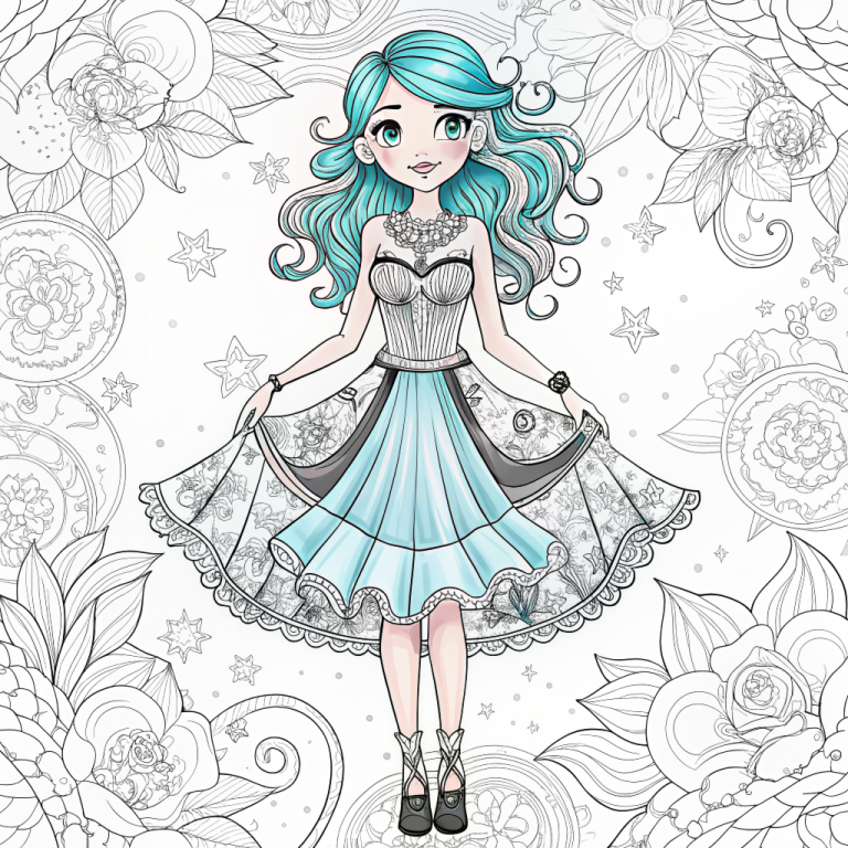 Free Coloring Pages of Cute Little Girls - 123 Go Mama