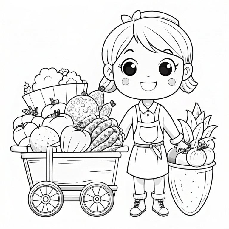 Free Coloring Pages of Cute Little Girls - 123 Go Mama