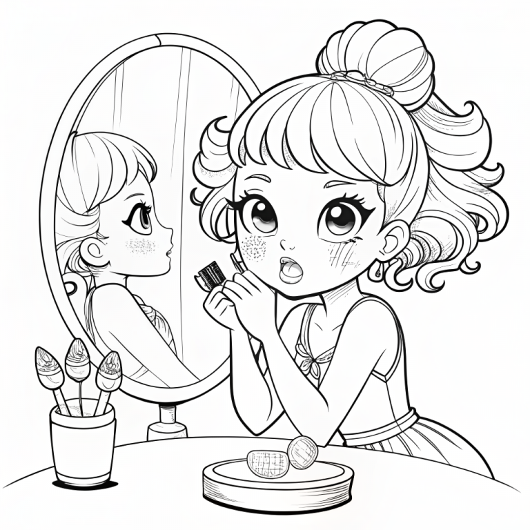 Free Coloring Pages of Cute Little Girls - 123 Go Mama