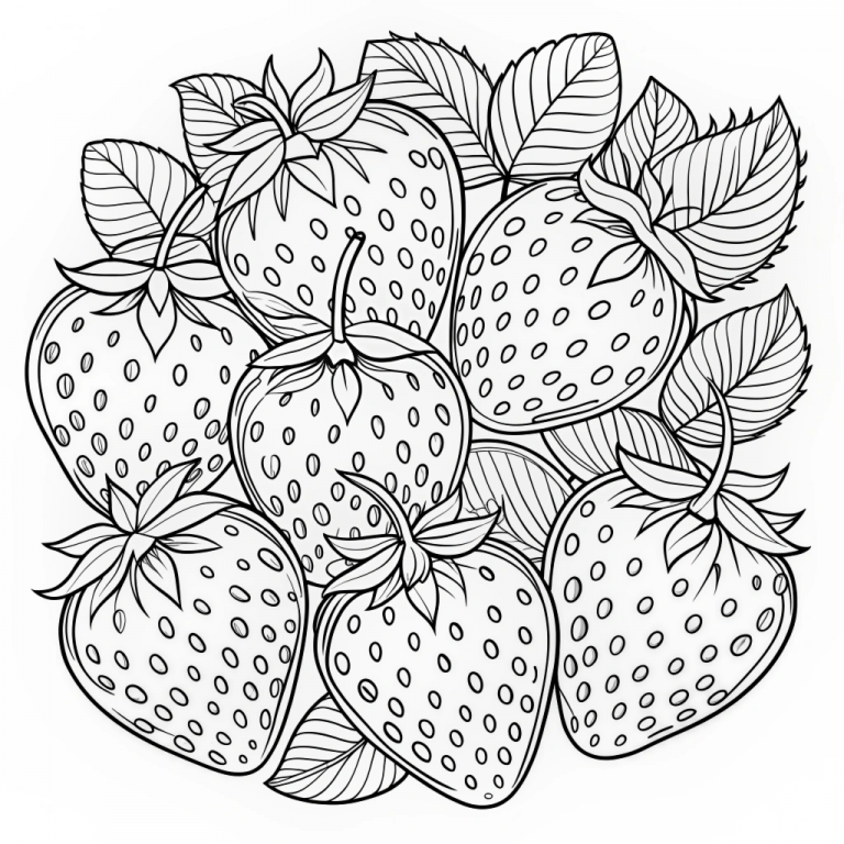 Free Coloring Pages Featuring Abstract Fruit Designs - 123 Go Mama