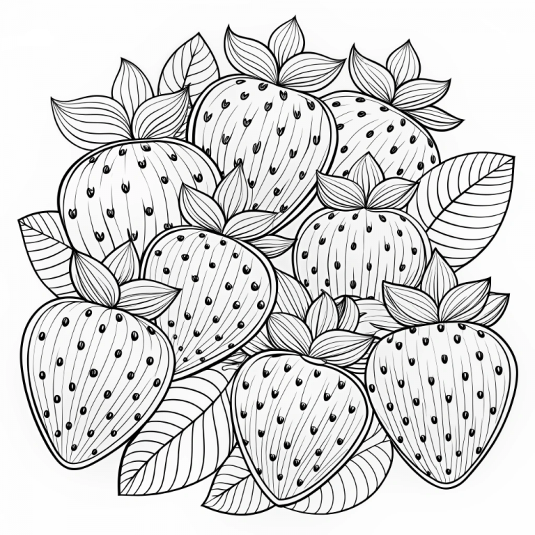Free Coloring Pages Featuring Abstract Fruit Designs - 123 Go Mama