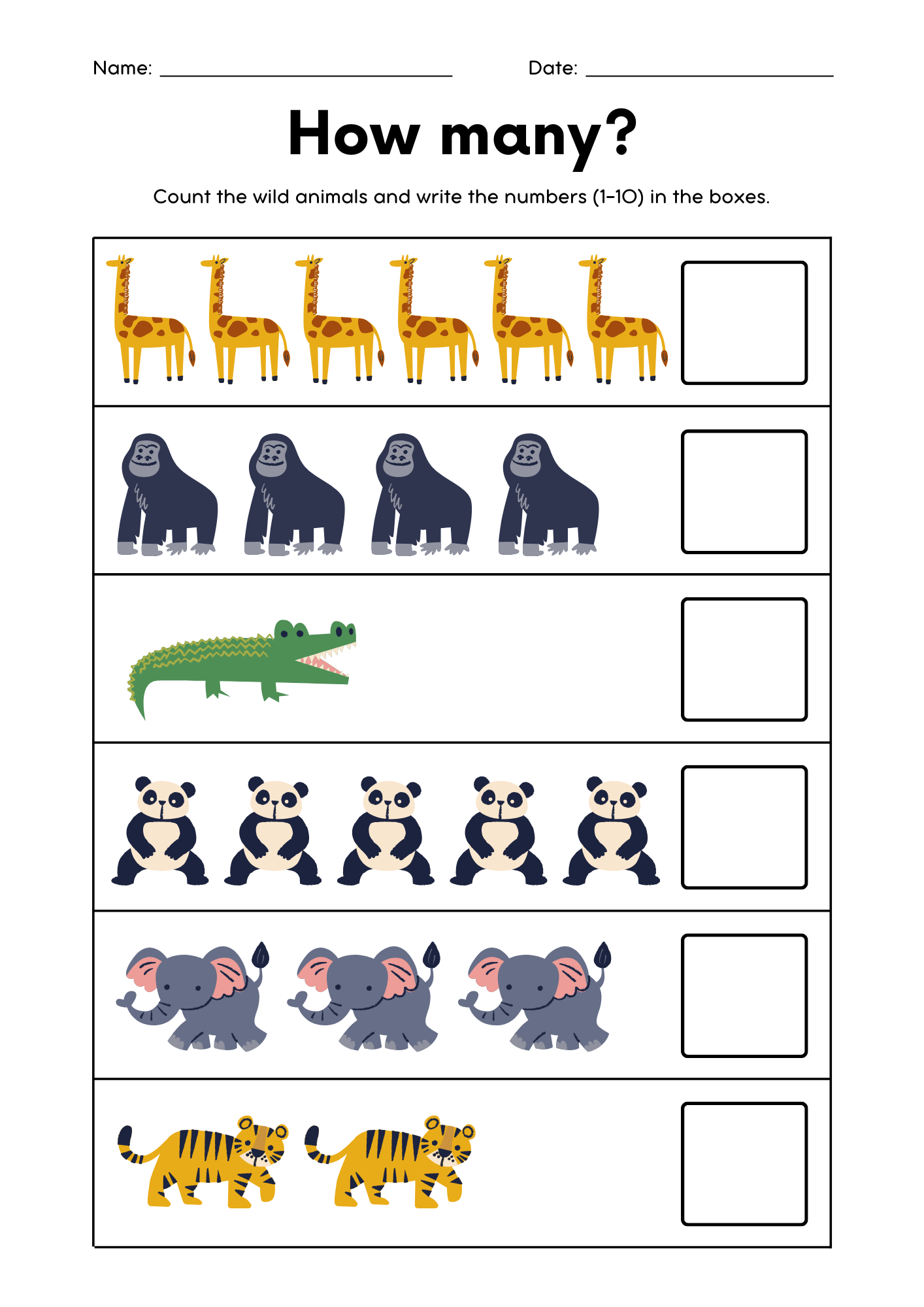 Counting Worksheets for Kindergarten Kids - 123 Go Mama