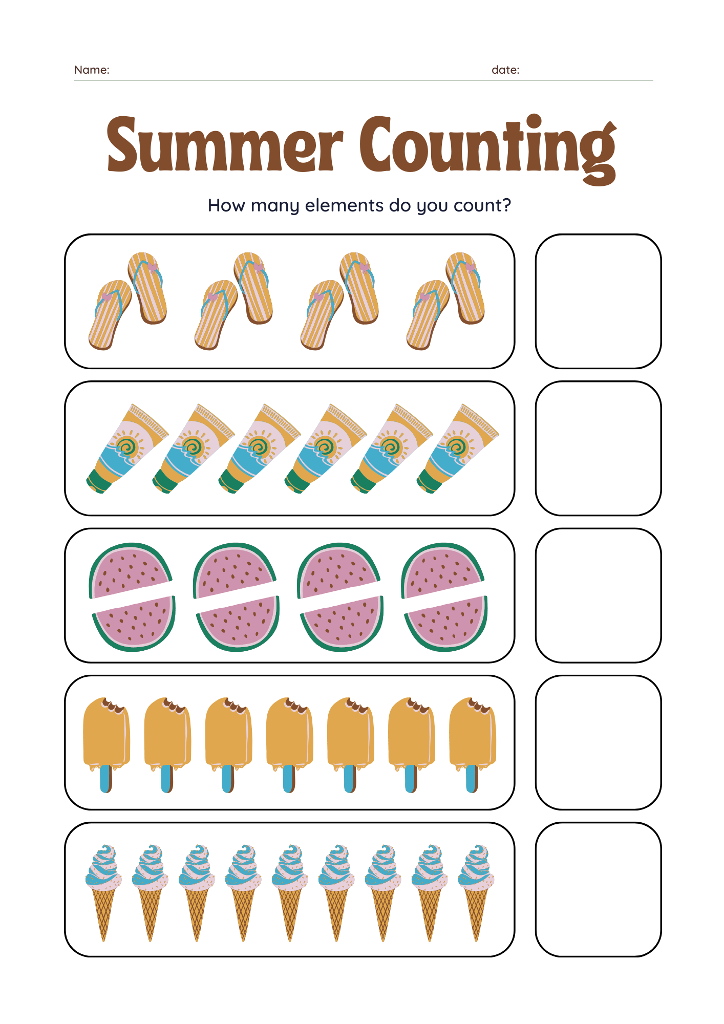 Counting Worksheets for Kindergarten Kids - 123 Go Mama