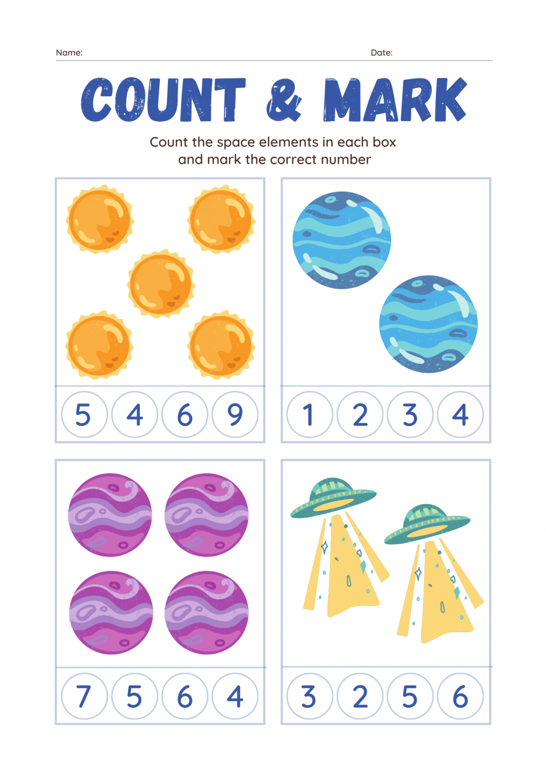 Counting Worksheets for Kindergarten Kids - 123 Go Mama