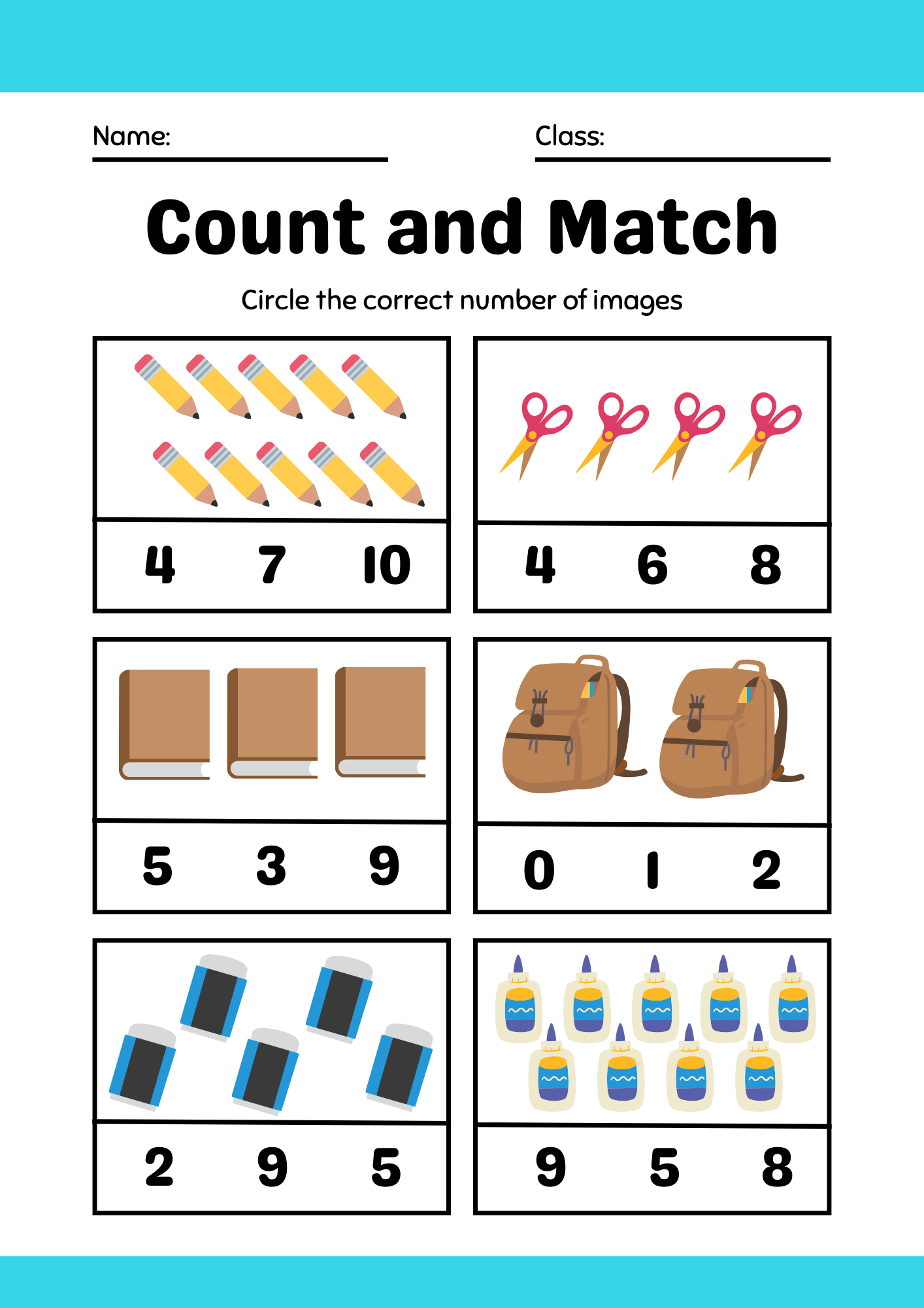 Counting Worksheets for Kindergarten Kids - 123 Go Mama
