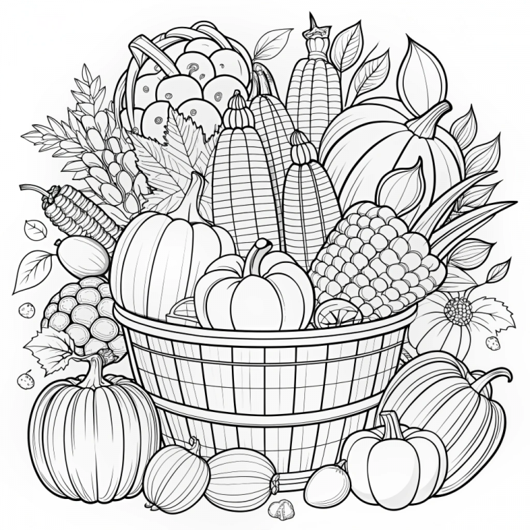 Autumn Fall Coloring Pages - 123 Go Mama