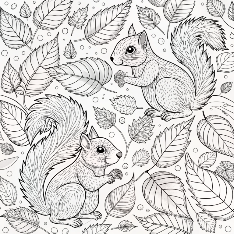 Autumn Fall Coloring Pages - 123 Go Mama