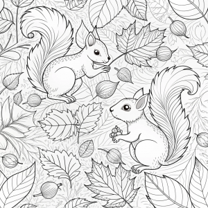 Autumn Fall Coloring Pages - 123 Go Mama