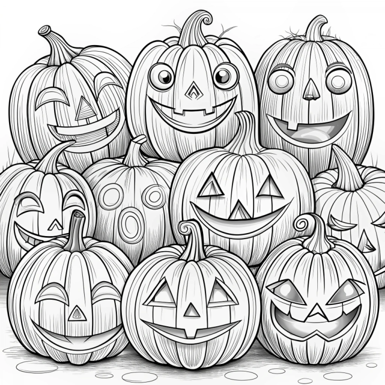 Autumn Fall Coloring Pages - 123 Go Mama