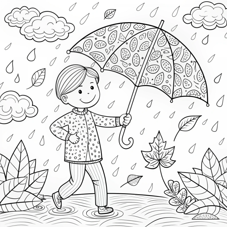 Autumn Fall Coloring Pages - 123 Go Mama