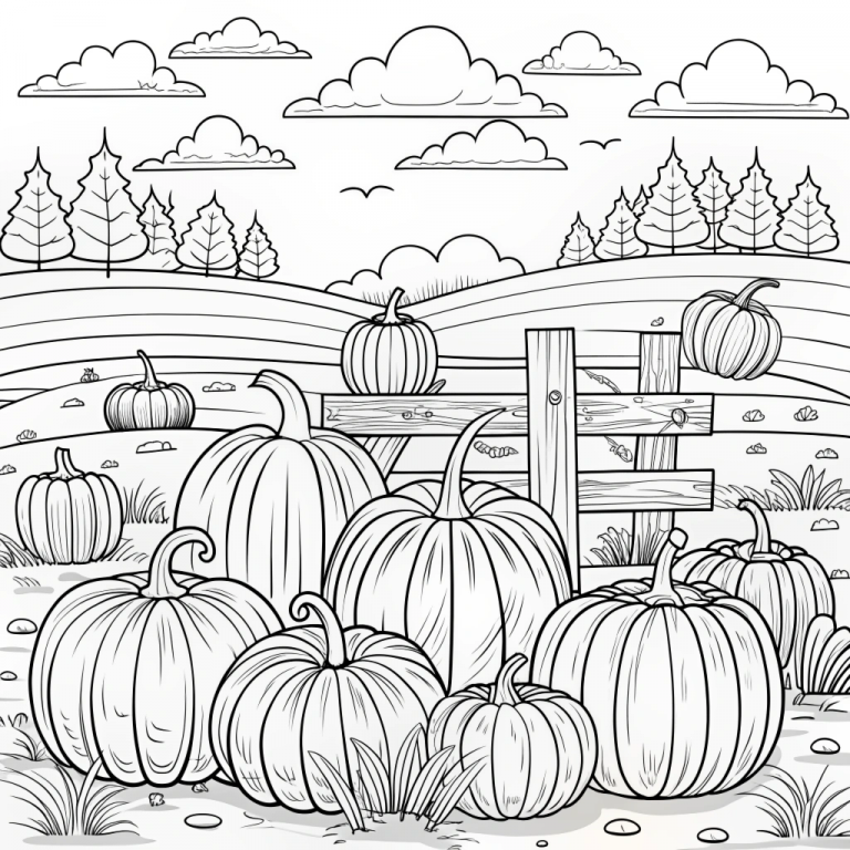 Autumn Fall Coloring Pages - 123 Go Mama