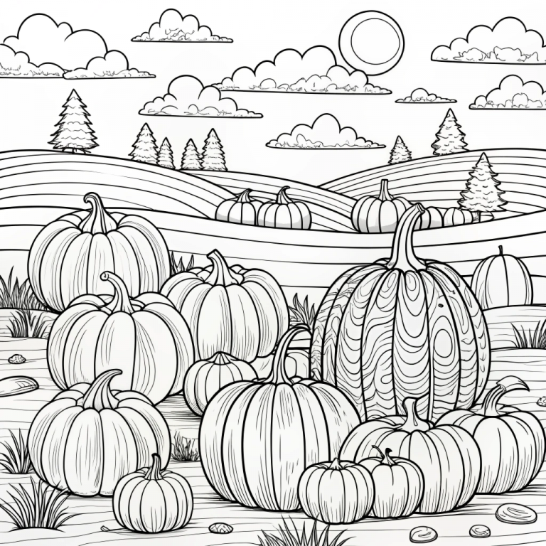 Autumn Fall Coloring Pages - 123 Go Mama