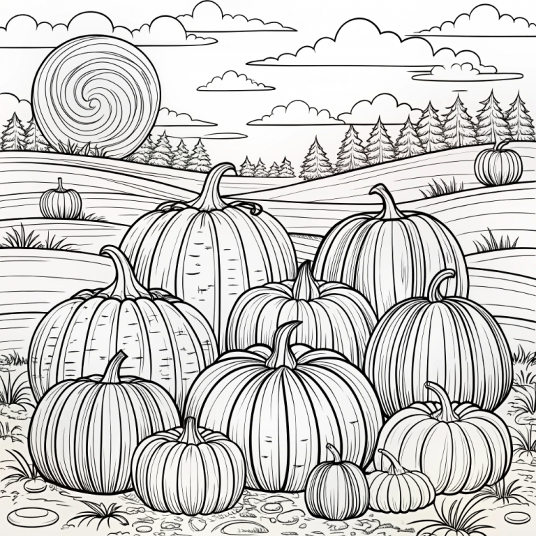 Autumn Fall Coloring Pages - 123 Go Mama