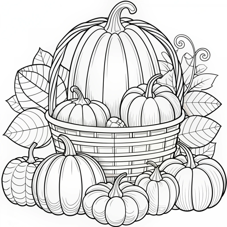 Autumn Fall Coloring Pages - 123 Go Mama