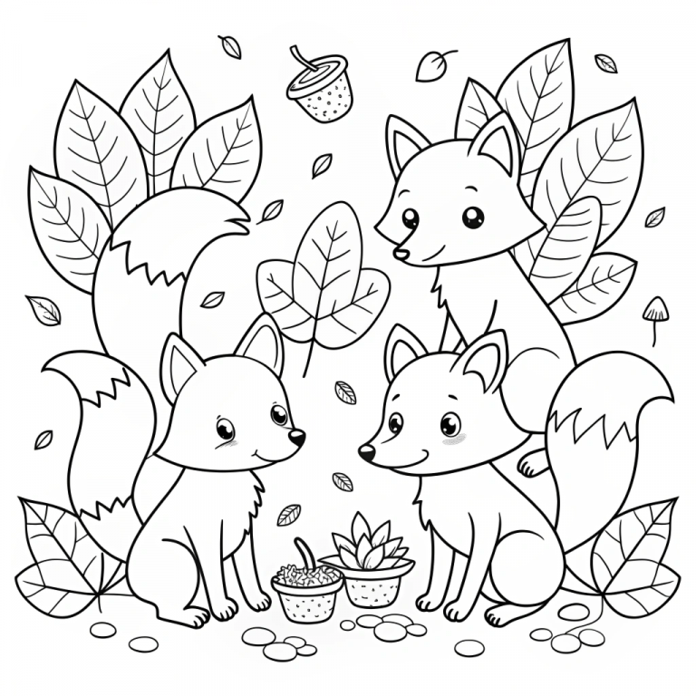 Autumn Fall Coloring Pages - 123 Go Mama