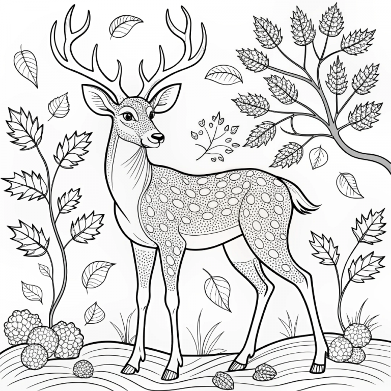 Autumn Fall Coloring Pages - 123 Go Mama
